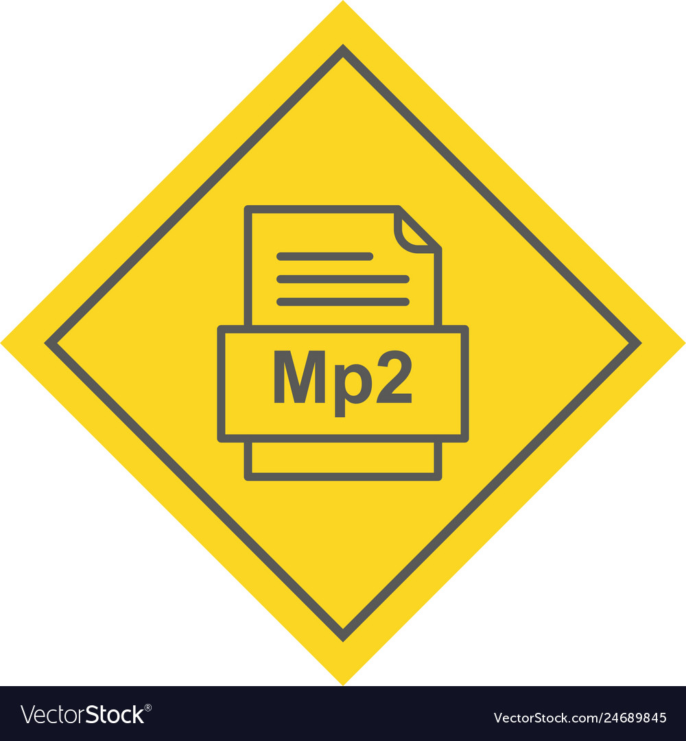 Mp2 file document icon Royalty Free Vector Image