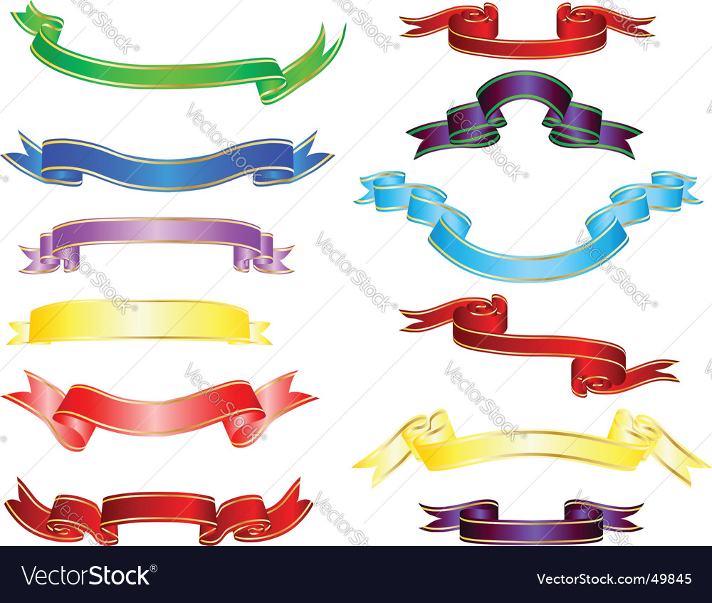 Multicolor ribbons Royalty Free Vector Image - VectorStock