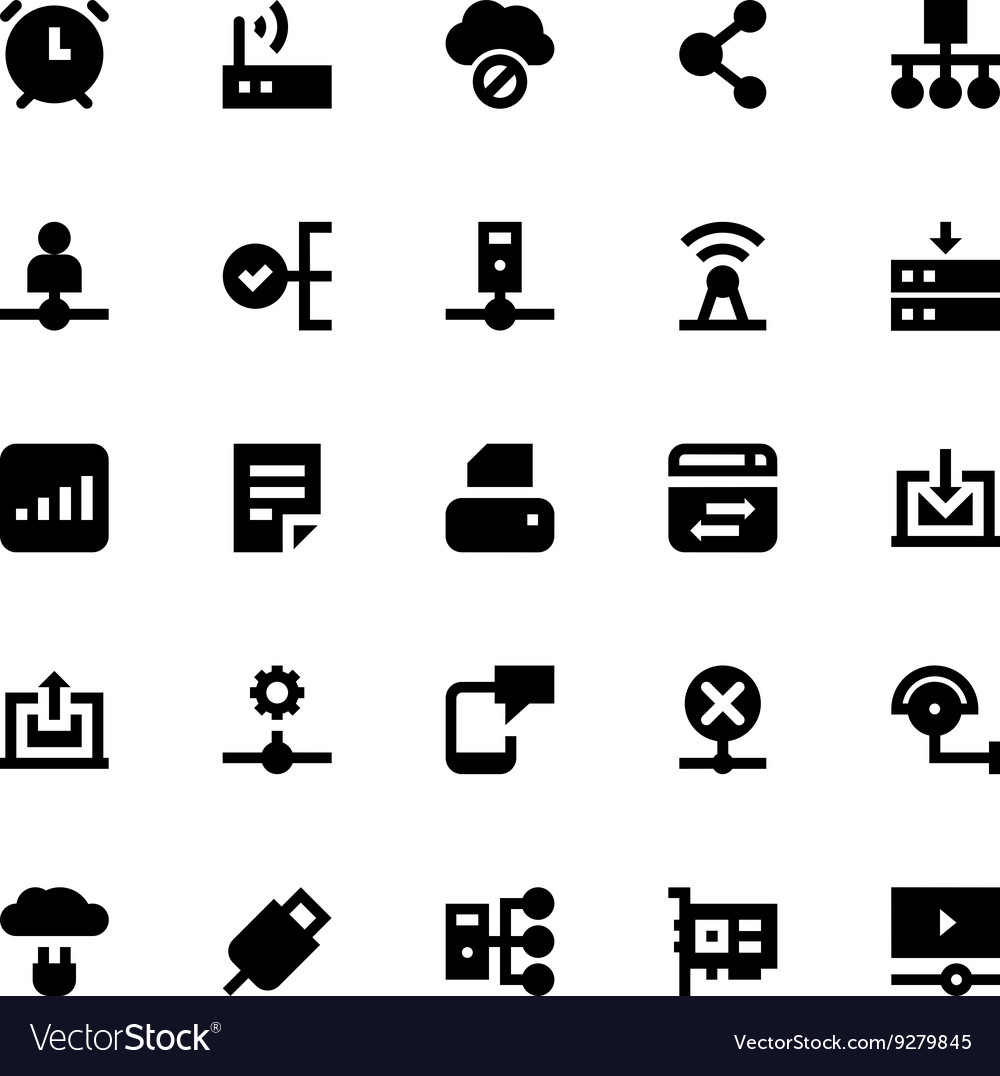 Network technology icon 3 Royalty Free Vector Image