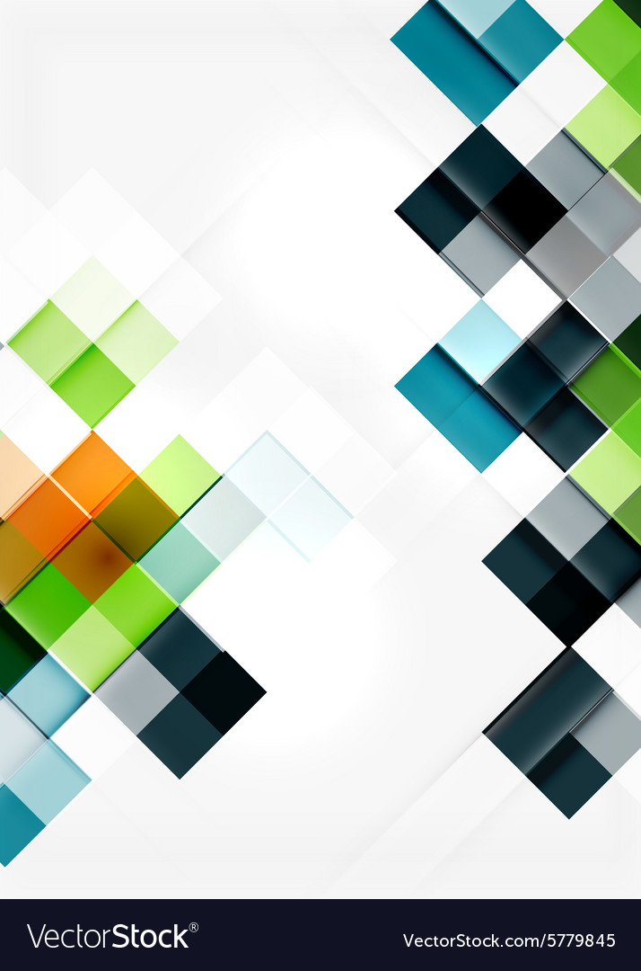 Square shape mosaic pattern design universal Vector Image