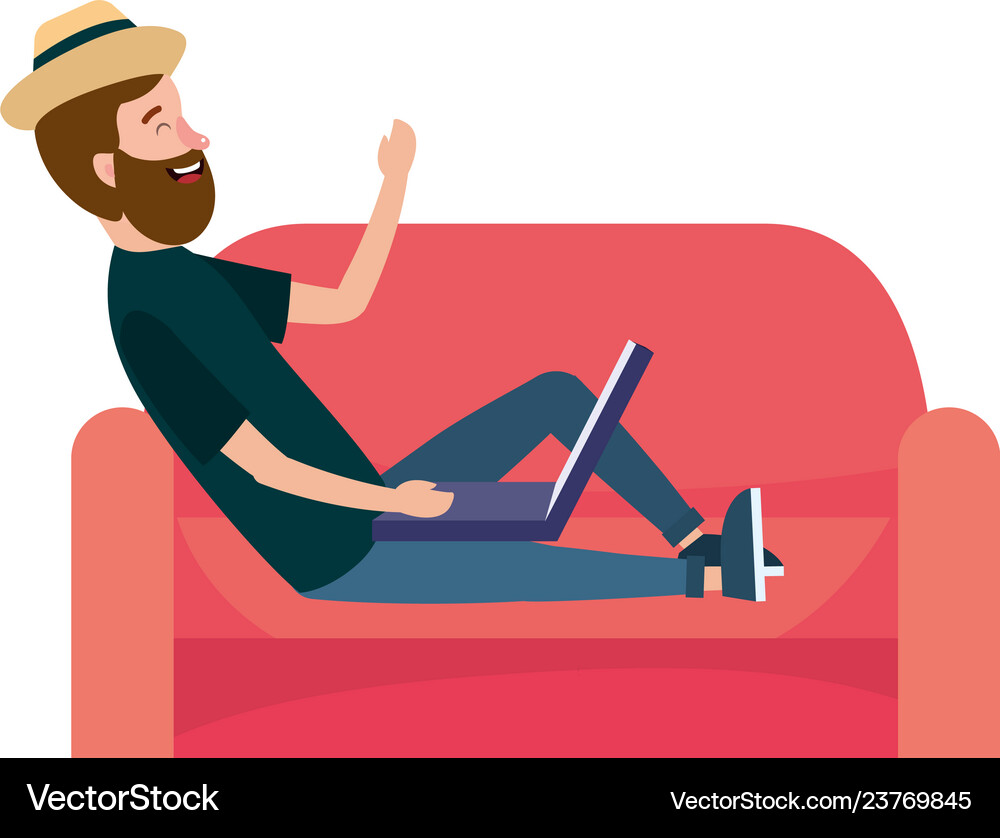 Young man cartoon Royalty Free Vector Image - VectorStock