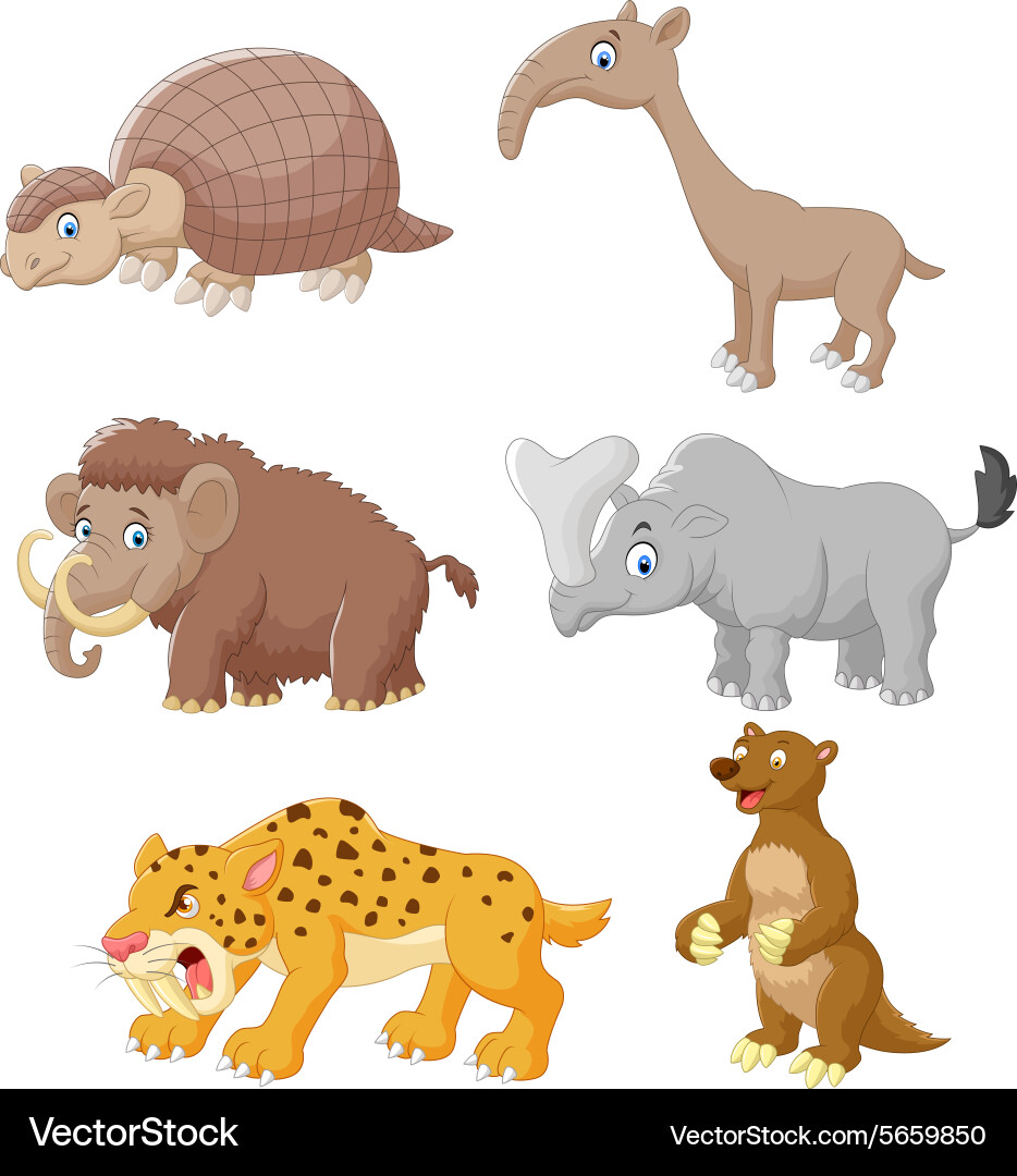 Cartoon animal collection set Royalty Free Vector Image
