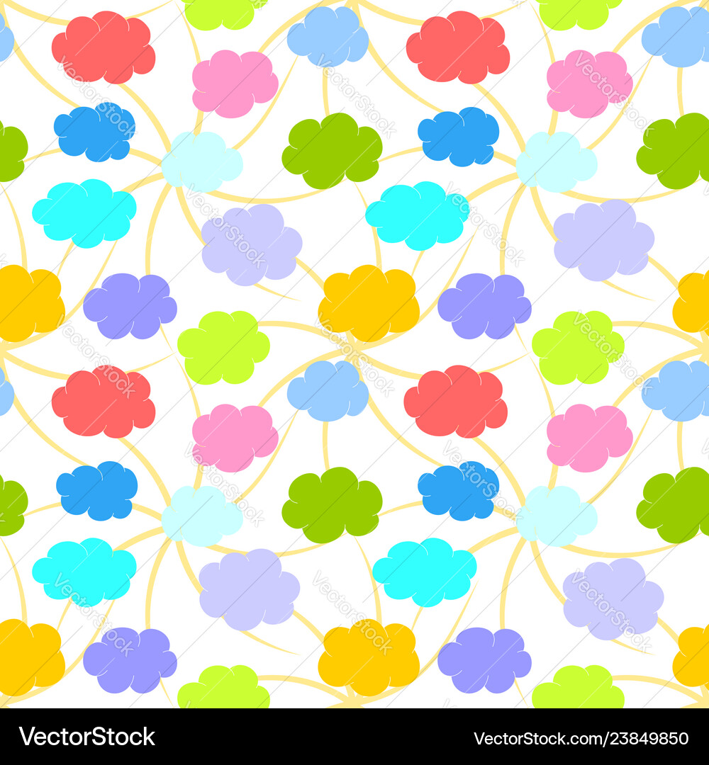 Colorful clouds on a transparent background Vector Image