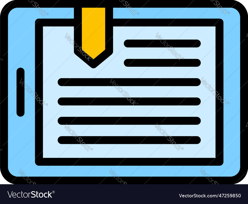 Elearning icon flat Royalty Free Vector Image - VectorStock