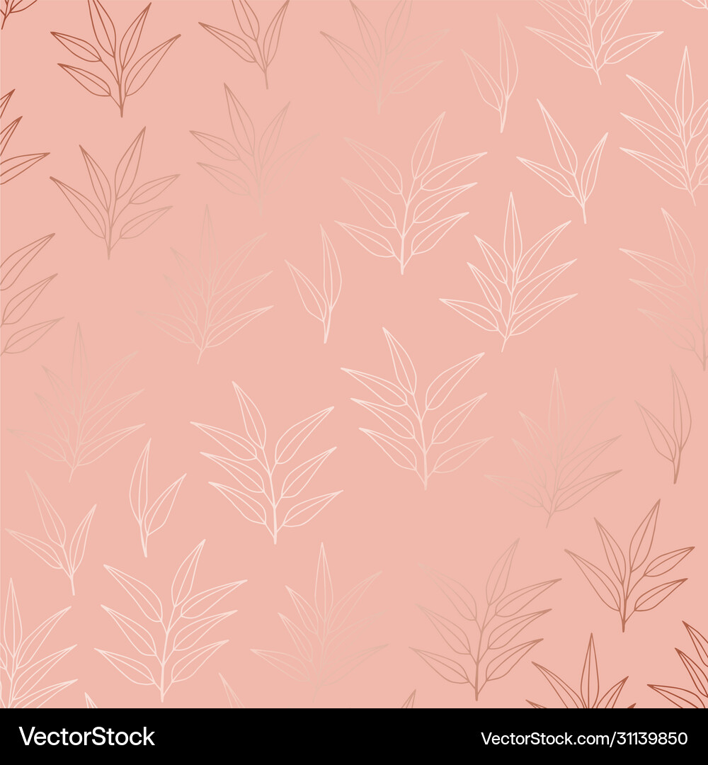 Elegant floral pattern rose gold Royalty Free Vector Image