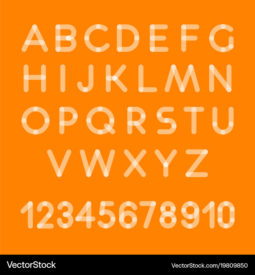 Letters alphabet font typographic Royalty Free Vector Image