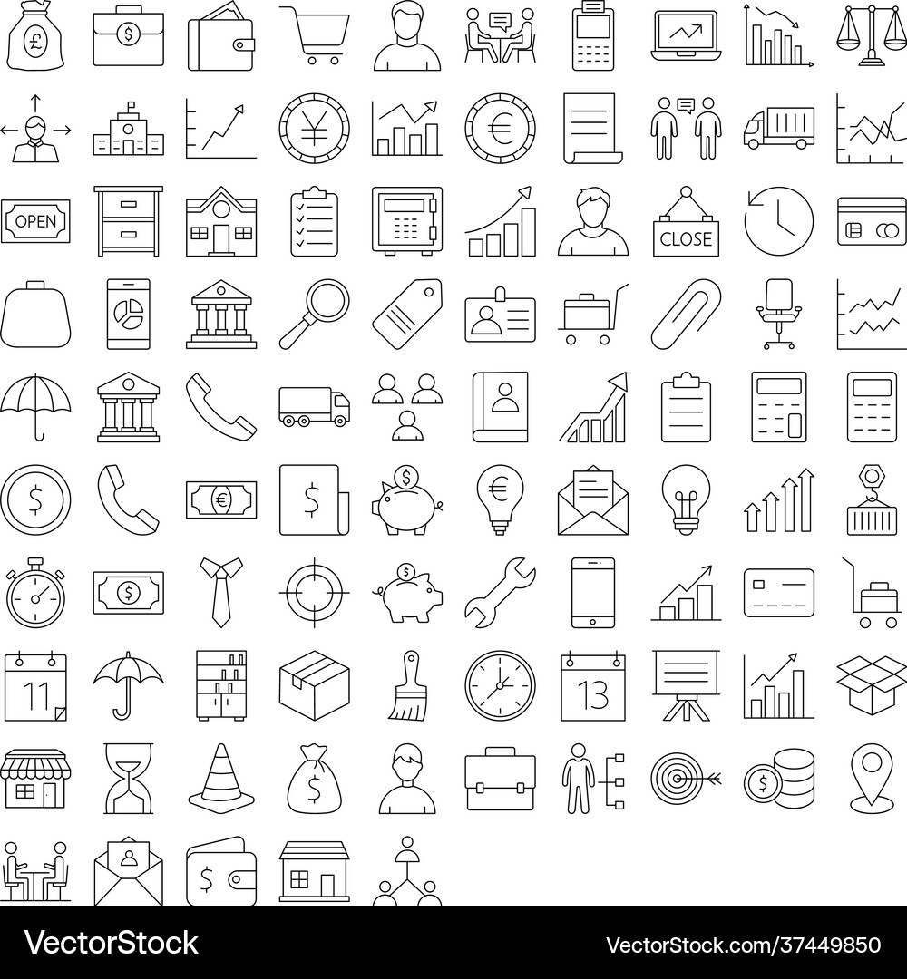 Trade icons pack every single icon can easily mod Vector Image