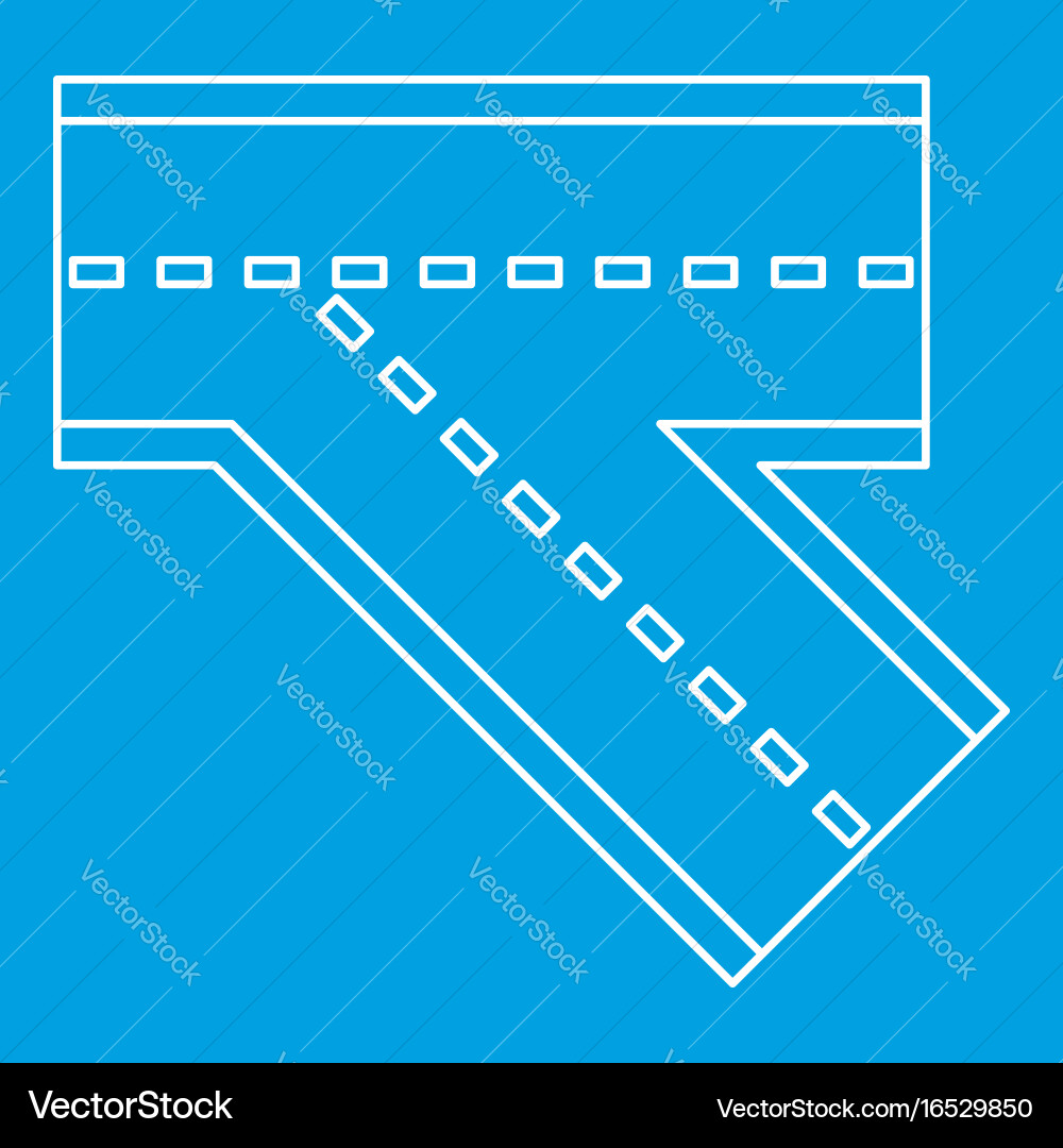 Turn road icon outline style Royalty Free Vector Image