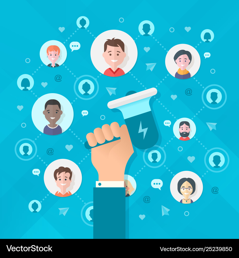 Viral marketing concept Royalty Free Vector Image