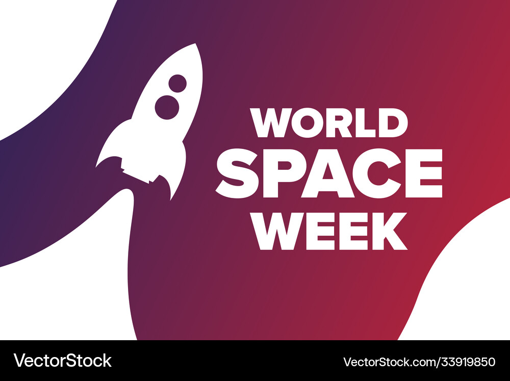 World space week holiday concept template Vector Image