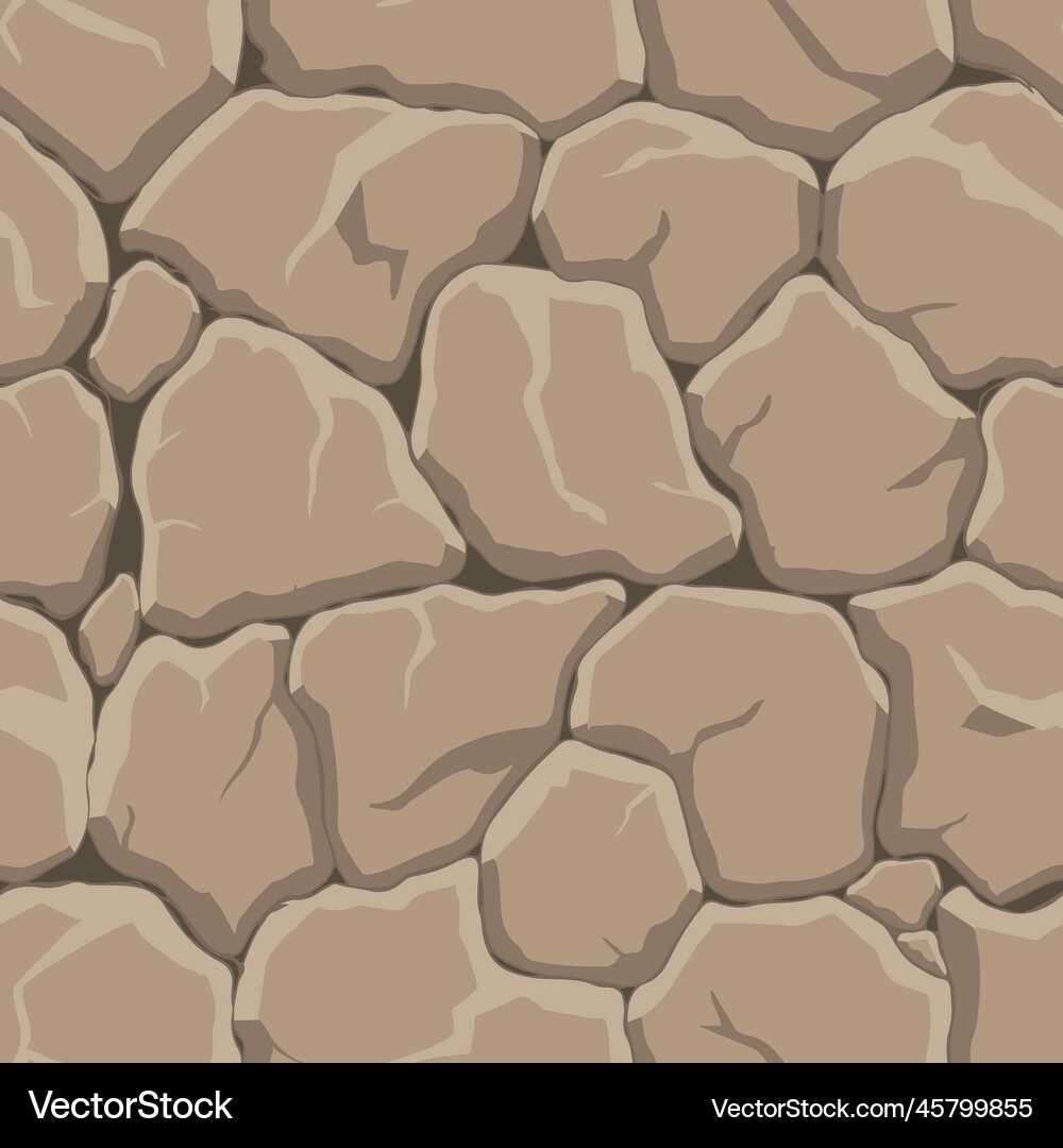 Cartoon game texture rocks dirt and ground Vector Image