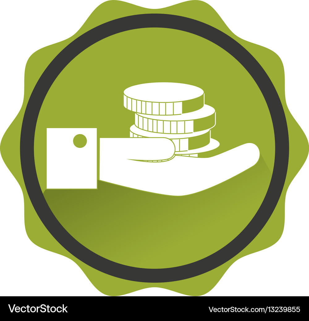 Coin money isolated icon Royalty Free Vector Image