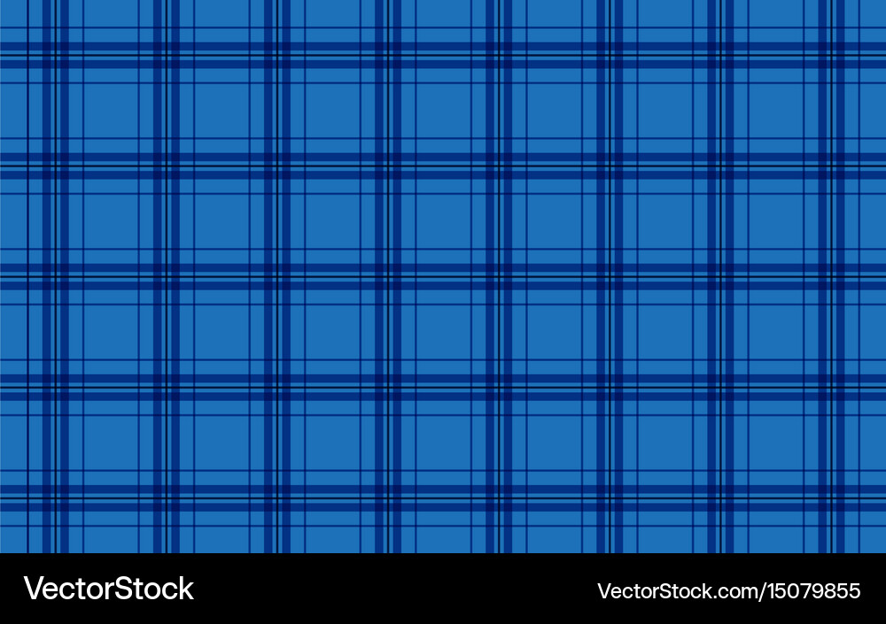 Fabric in blue color seamless tartan pattern Vector Image