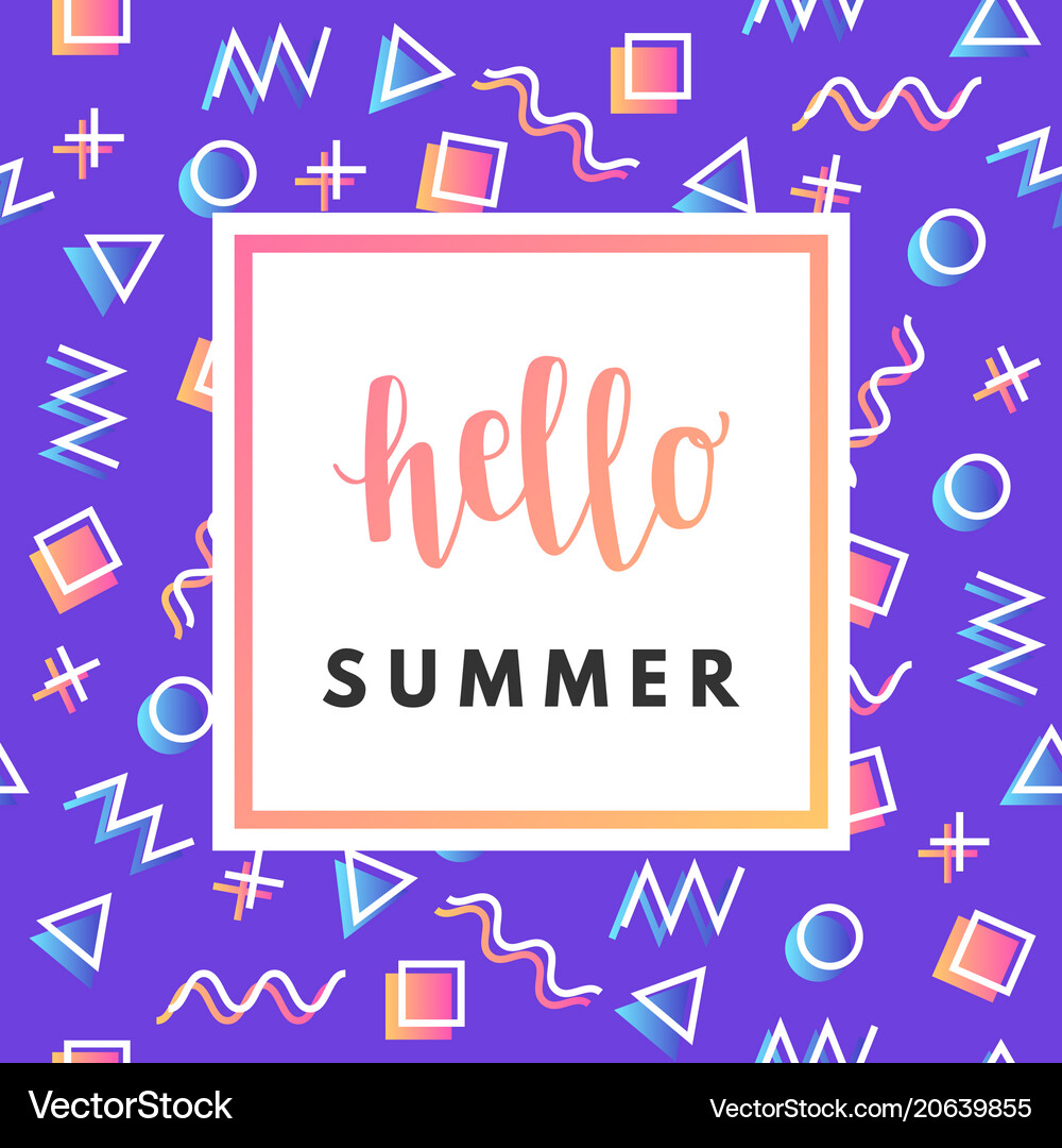 Hello summer sale banner Royalty Free Vector Image