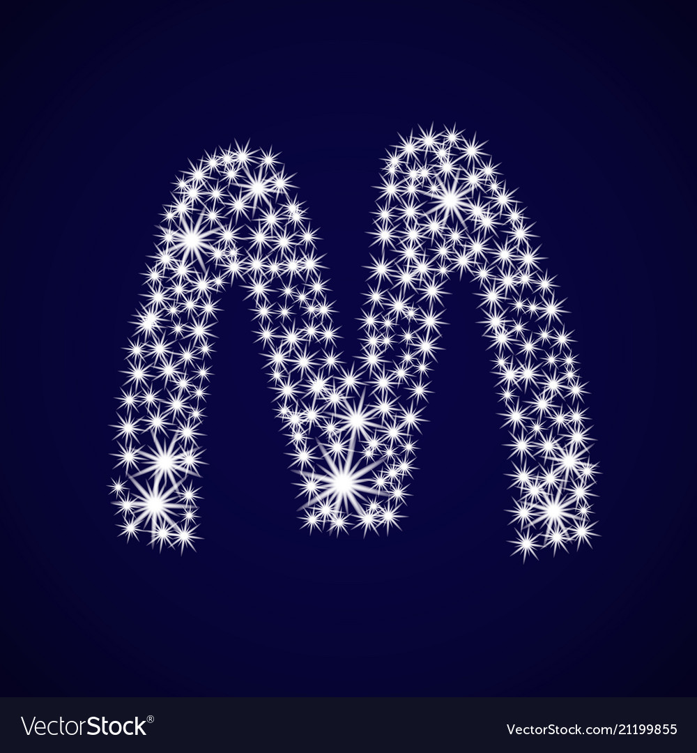 Letter of the alphabet m Royalty Free Vector Image