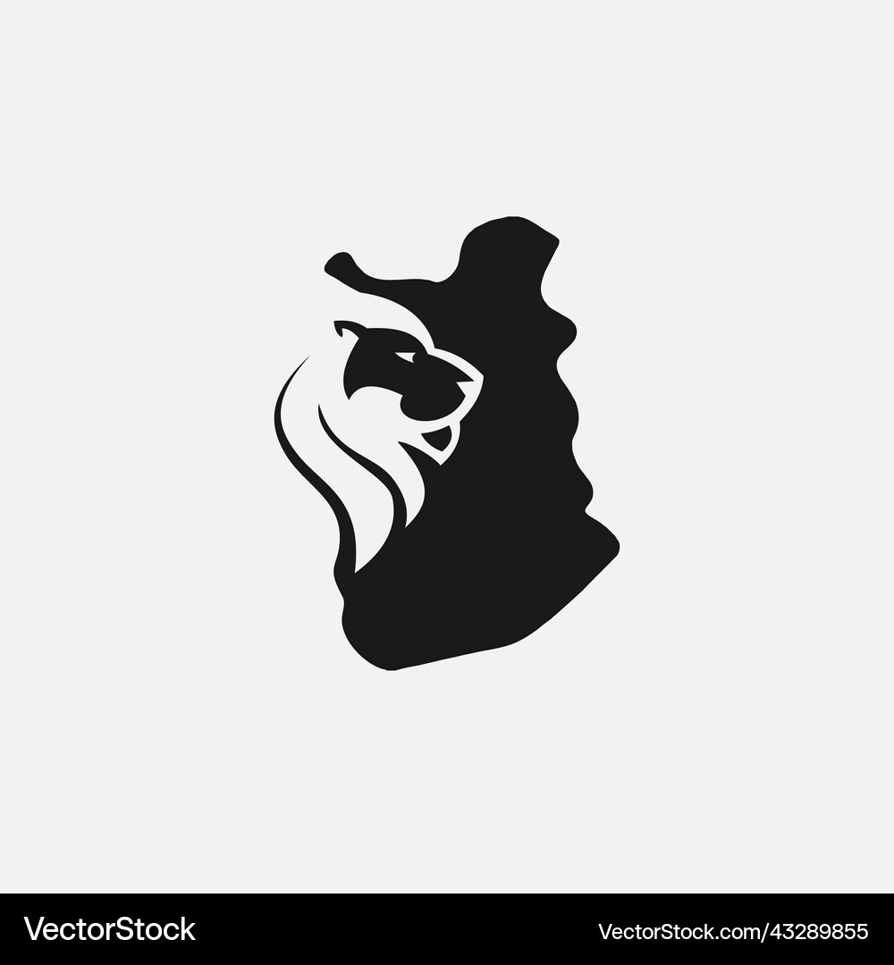 Lion map logo Royalty Free Vector Image - VectorStock