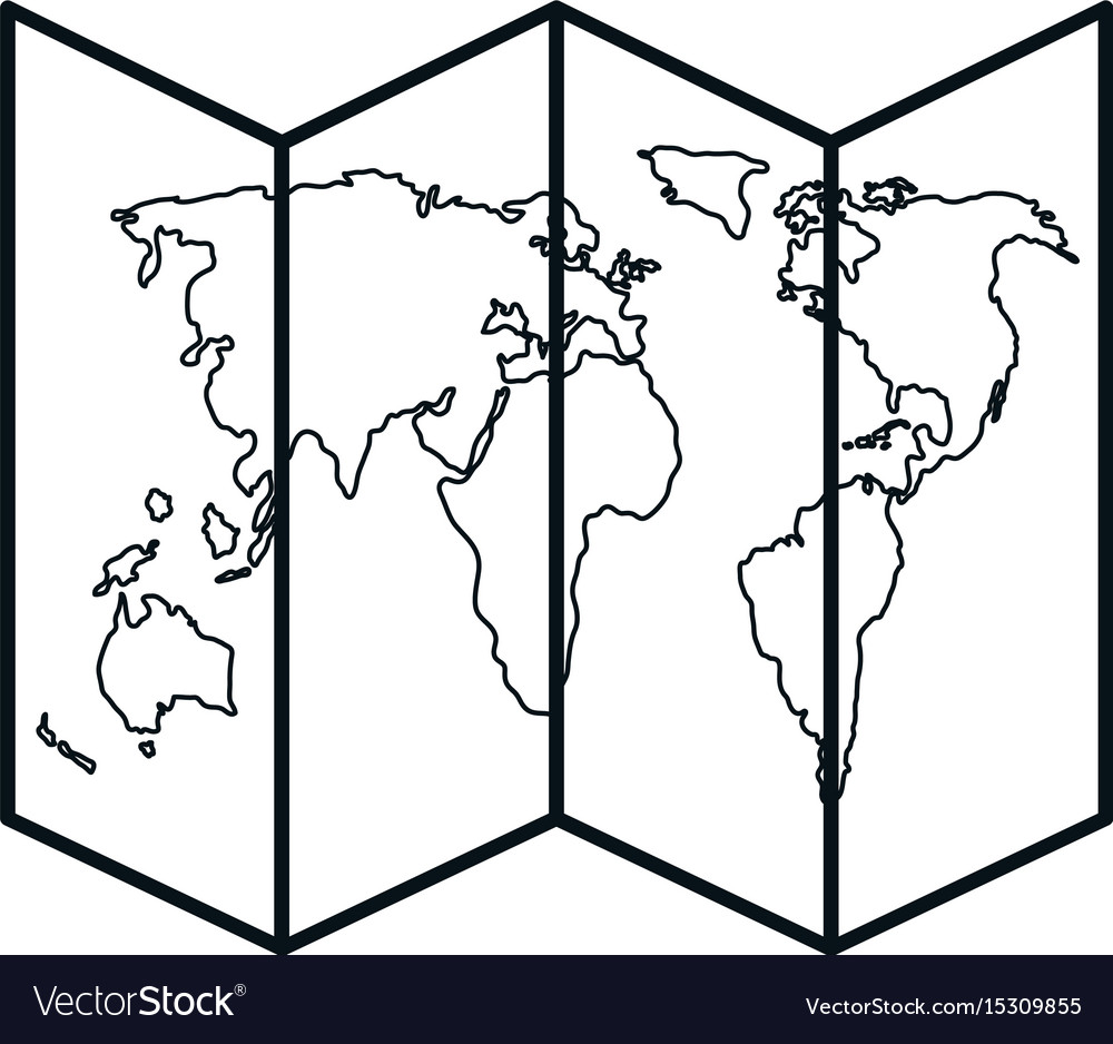Paper map isolated icon Royalty Free Vector Image