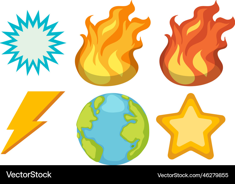 Set of weather simple icon Royalty Free Vector Image