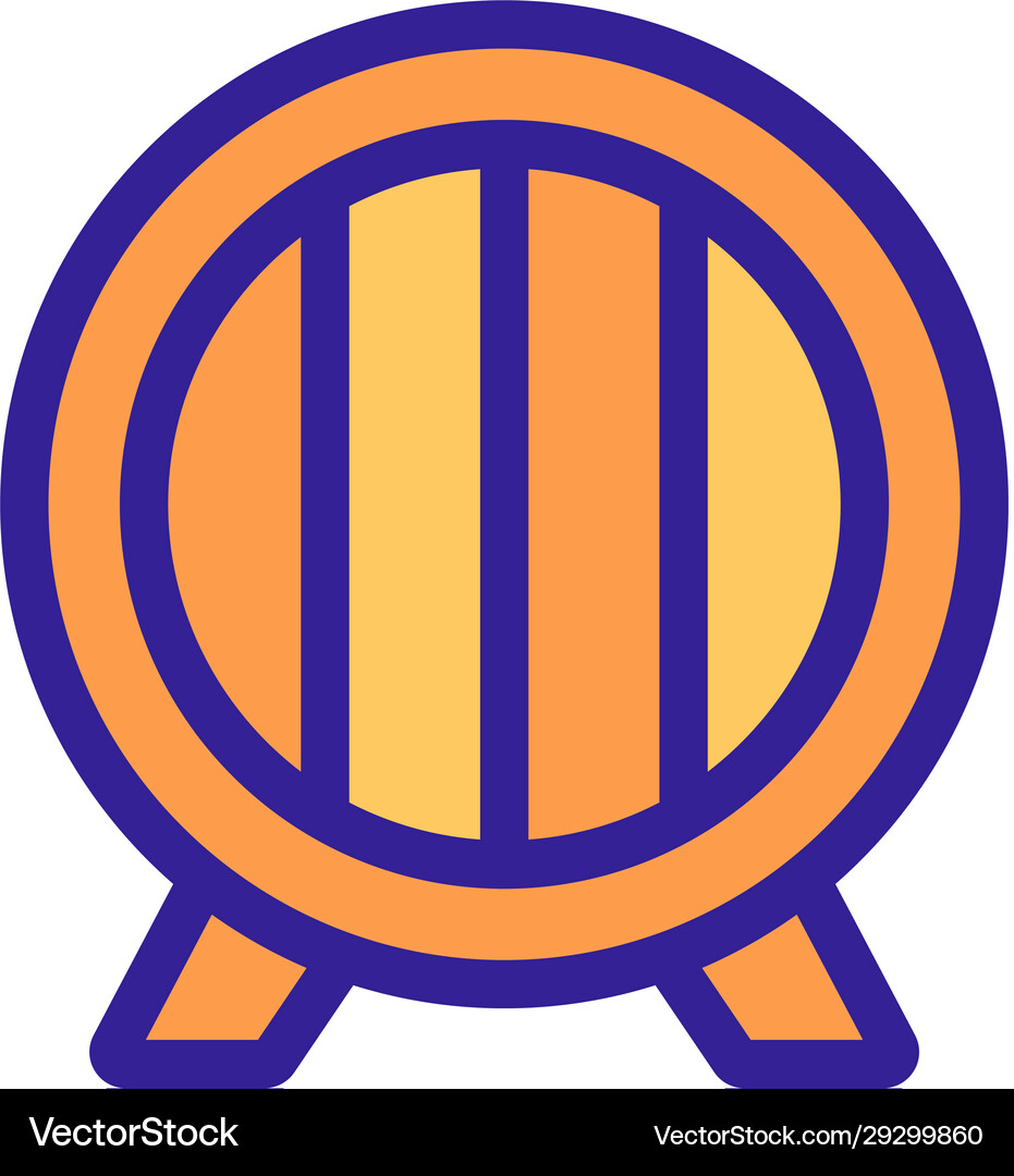 Barrel icon isolated contour symbol Royalty Free Vector