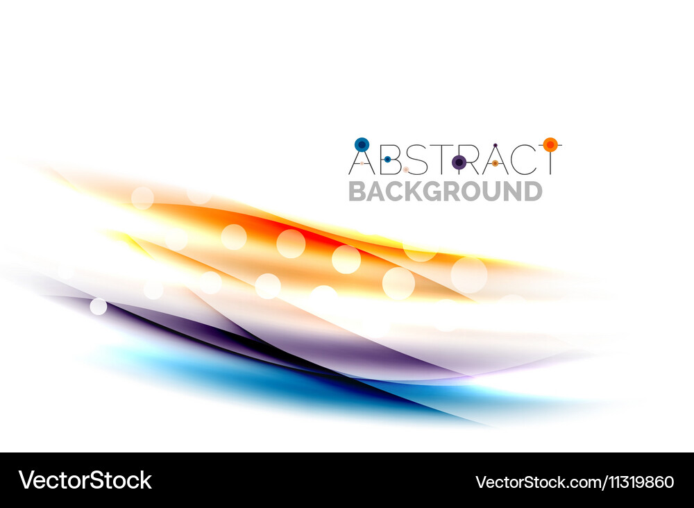 Color wavy lines with light shiny effects Vector Image