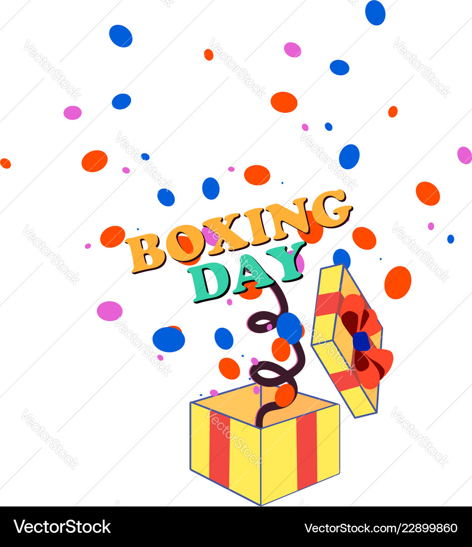 Concept for boxing day on isolated background Vector Image