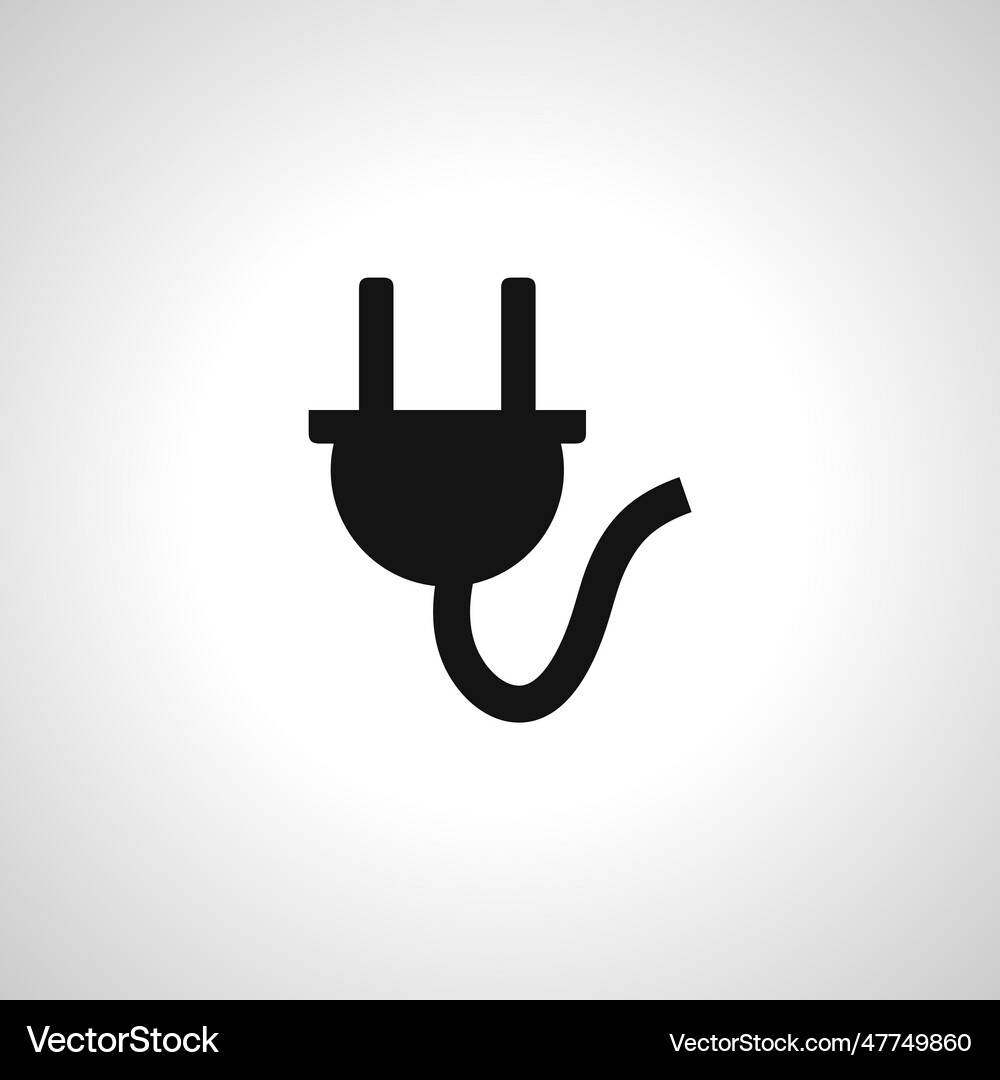 Electric plug simple icon plug icon Royalty Free Vector