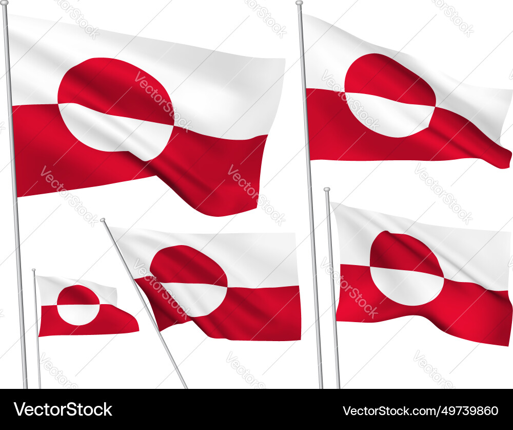 Flags of greenland Royalty Free Vector Image - VectorStock