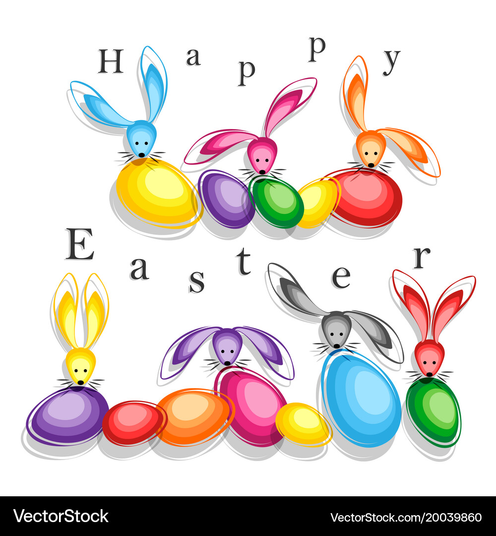 Happy easter abstract postcard background Vector Image