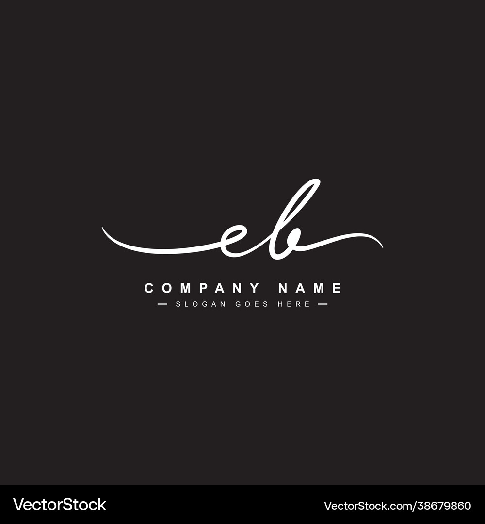 Initial letter logo - hand drawn signature Vector Image