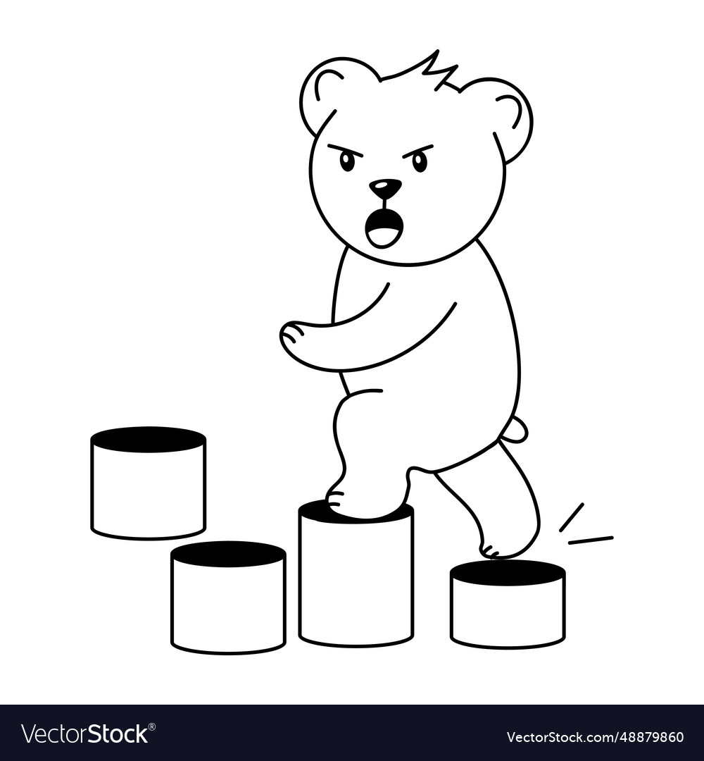 Jumping blocks Royalty Free Vector Image - VectorStock