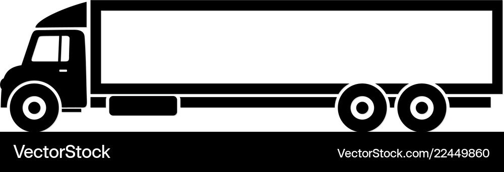 Long Haul Truck Logo Royalty Free Vector Image