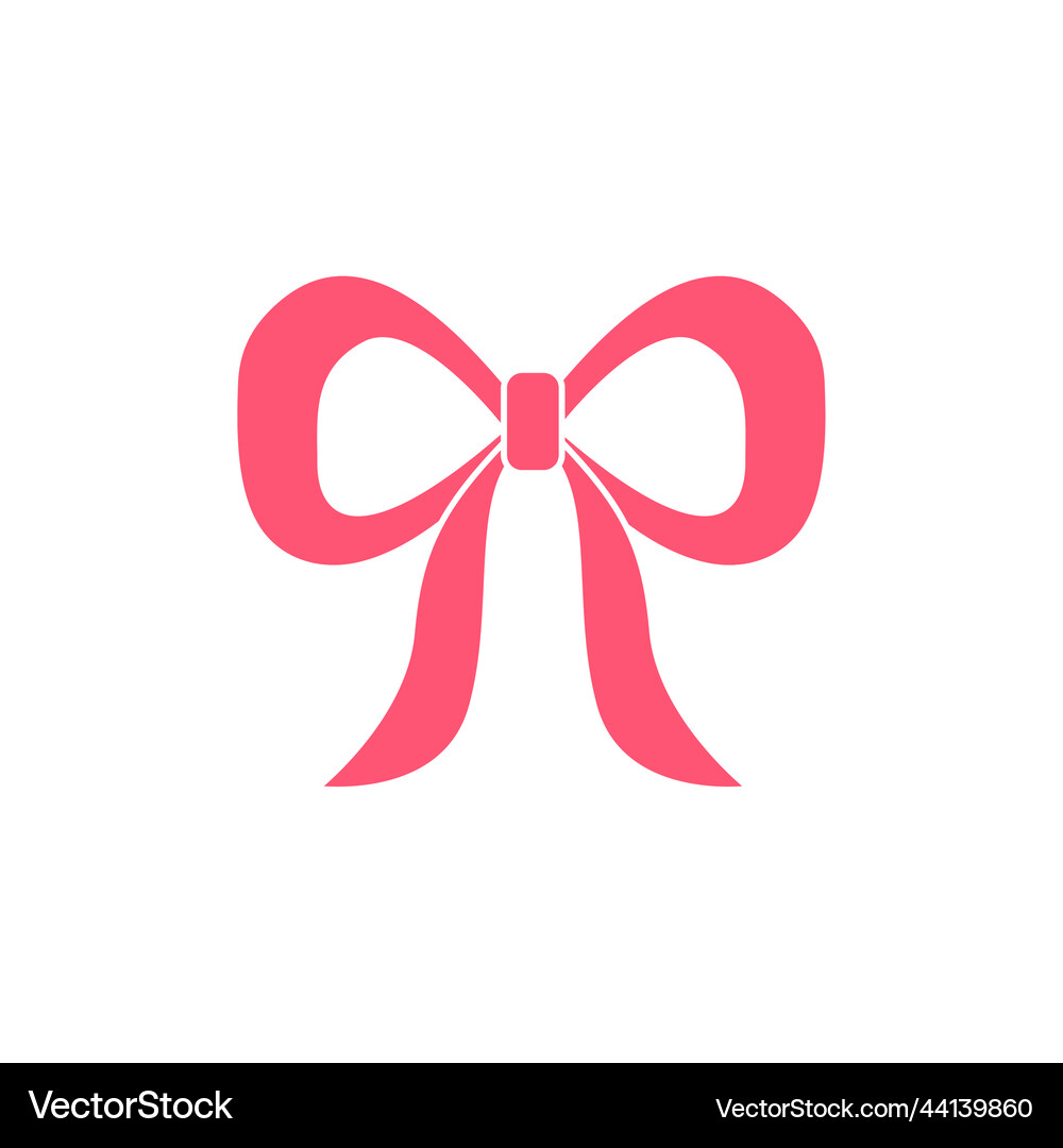 Pink bow design in various shapes isolated Vector Image