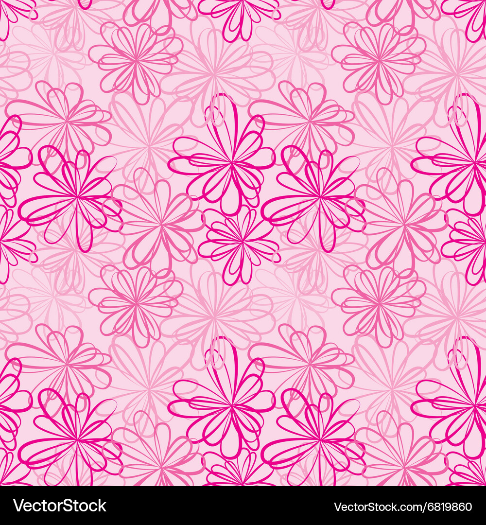 Pink flowers seamless 380 Royalty Free Vector Image