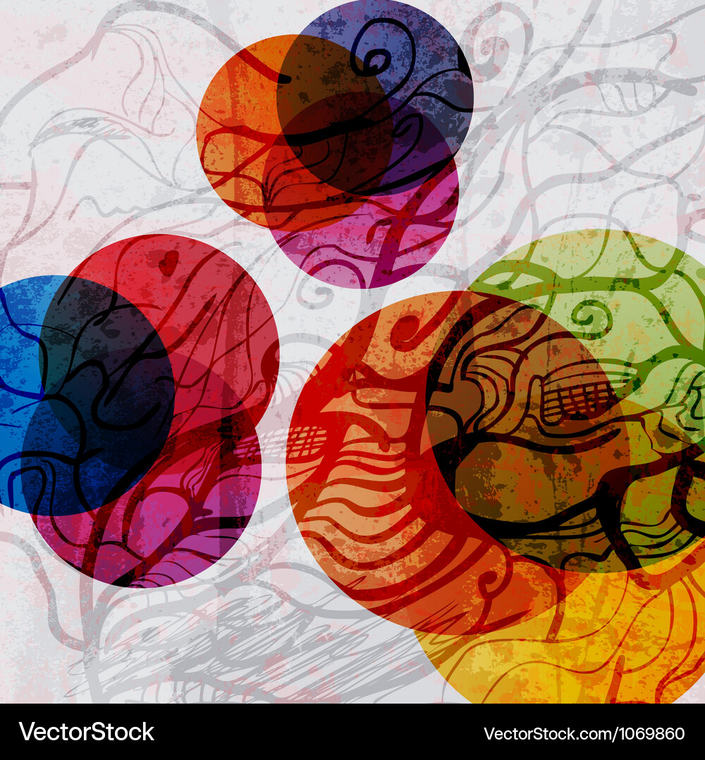 Retro modern abstraction in color abstract Vector Image