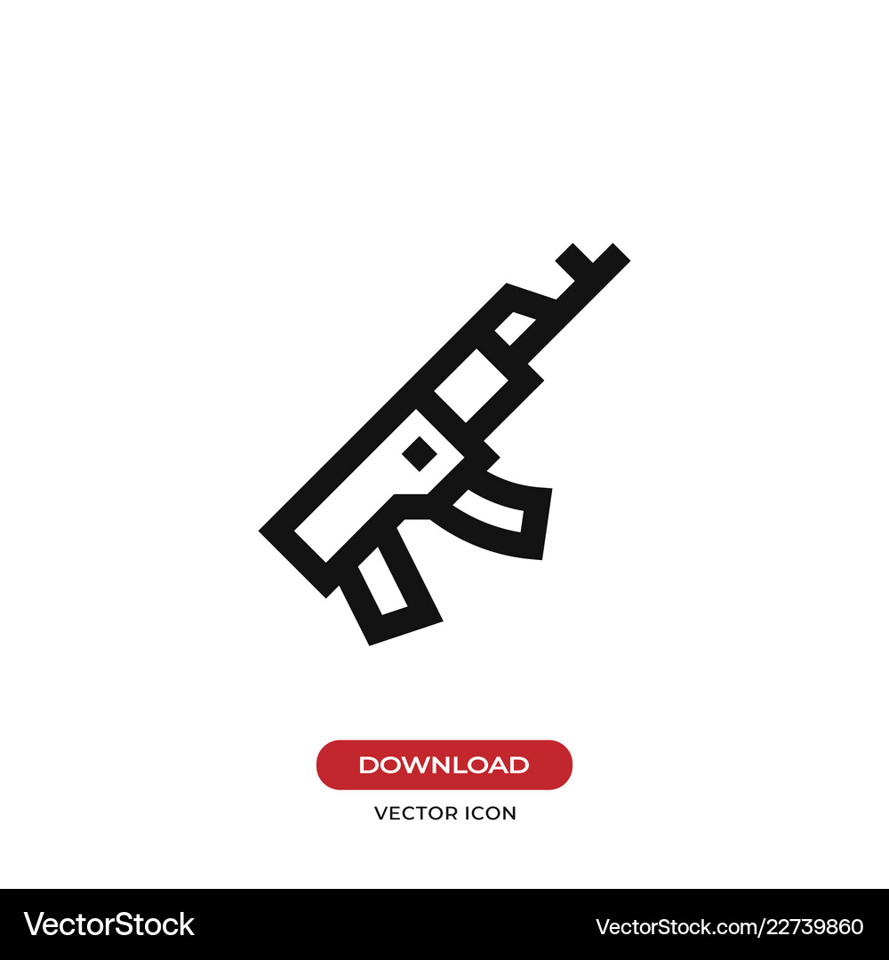 Rifle icon gunweapon symbol Royalty Free Vector Image