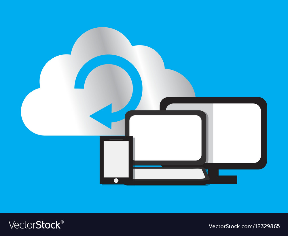 Cloud computing technology Royalty Free Vector Image