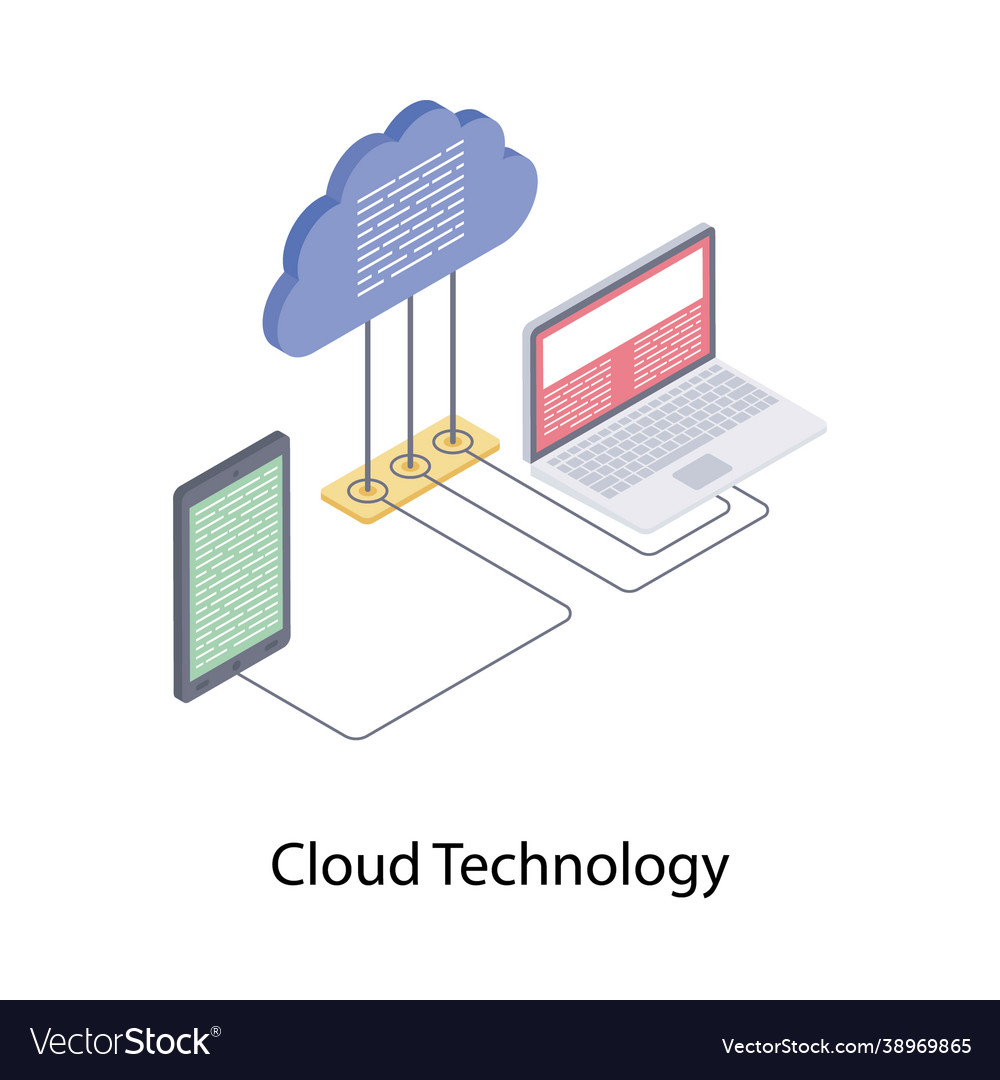 Cloud technology Royalty Free Vector Image - VectorStock