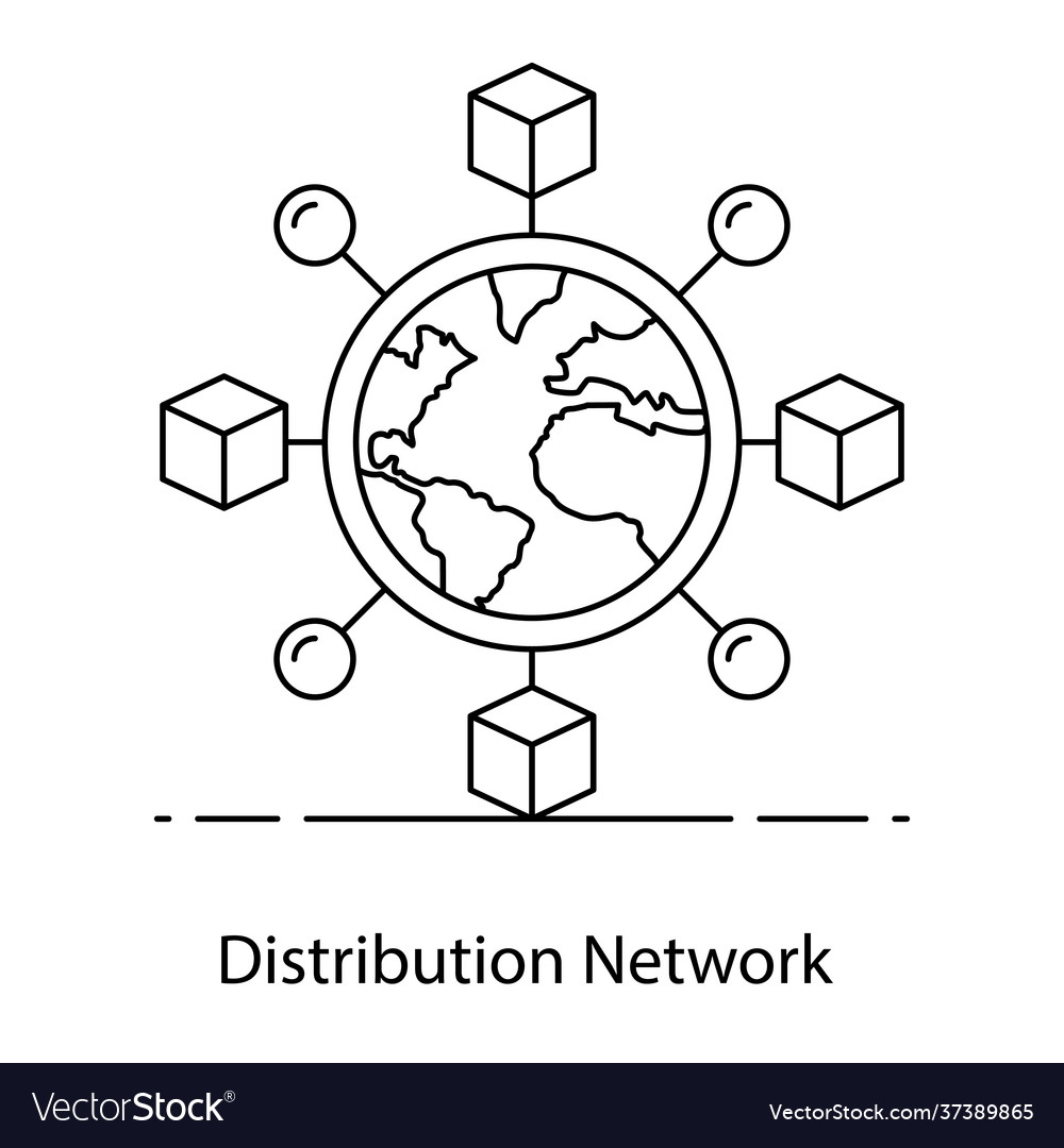 Distribution network Royalty Free Vector Image
