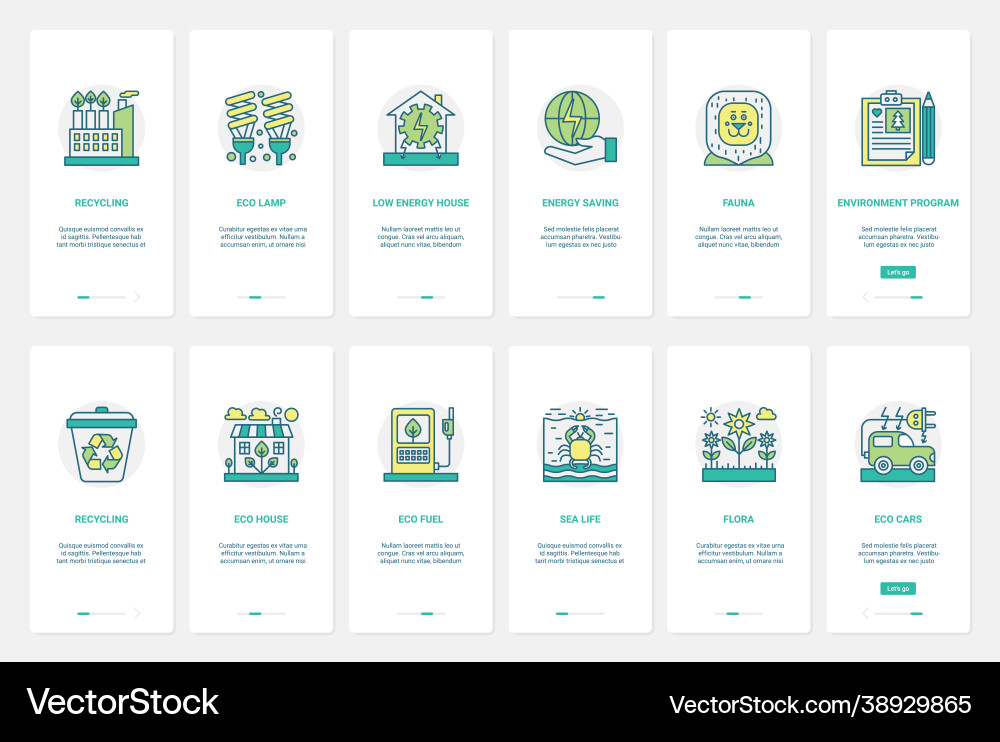 Eco energy environmental protection ux ui Vector Image