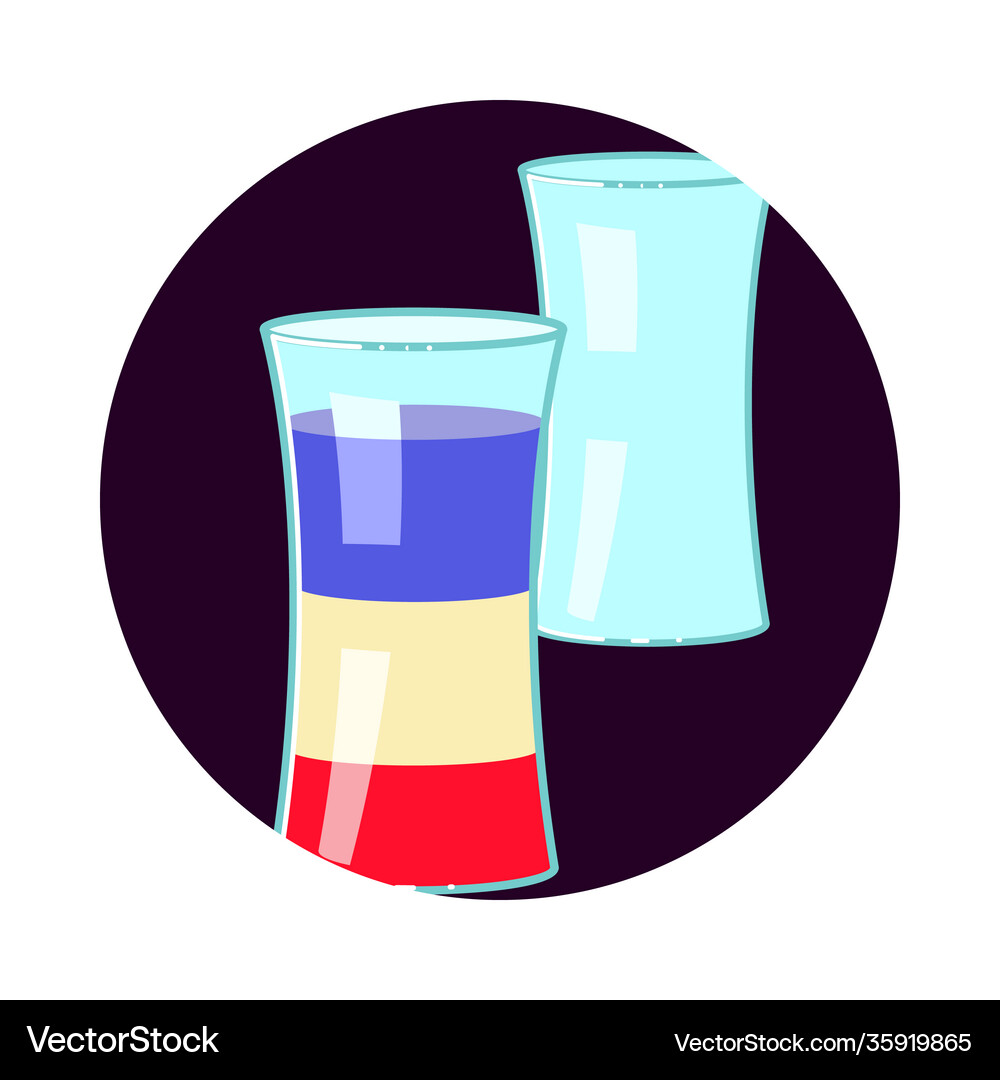 Exotic cocktail social media icon Royalty Free Vector Image