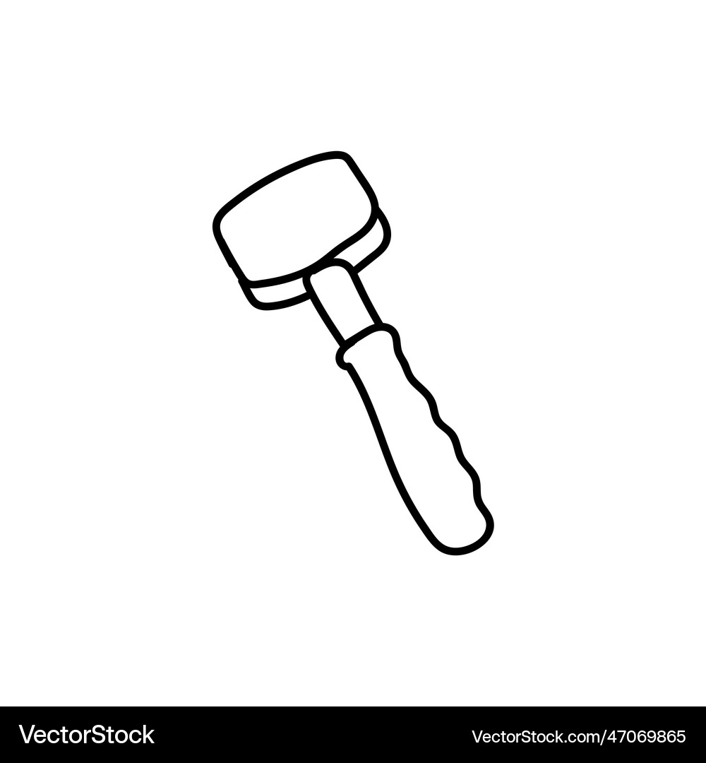 Hammer worker line simple creative logo Royalty Free Vector