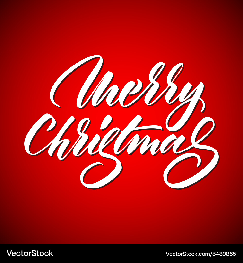Light abstract merry christmas lettering Vector Image