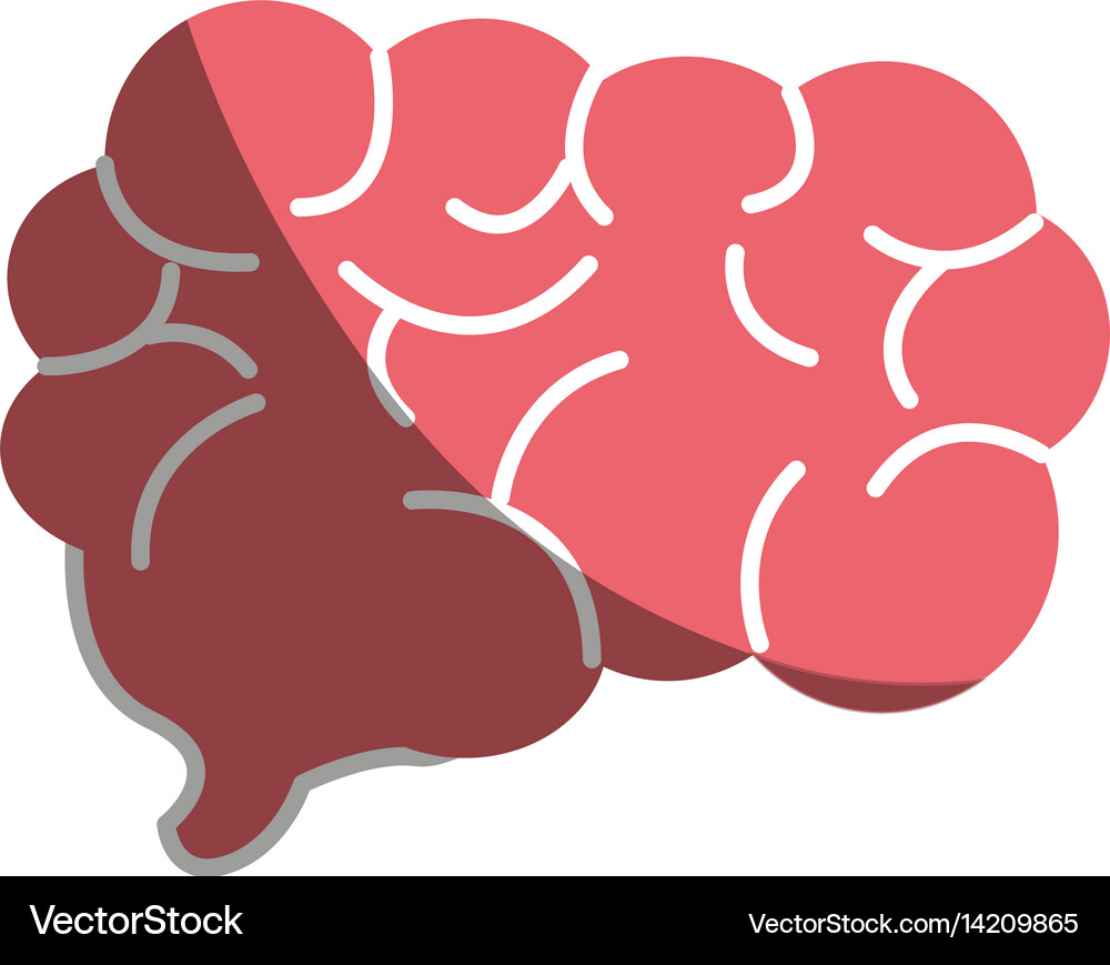 Mental health smart brain icon Royalty Free Vector Image