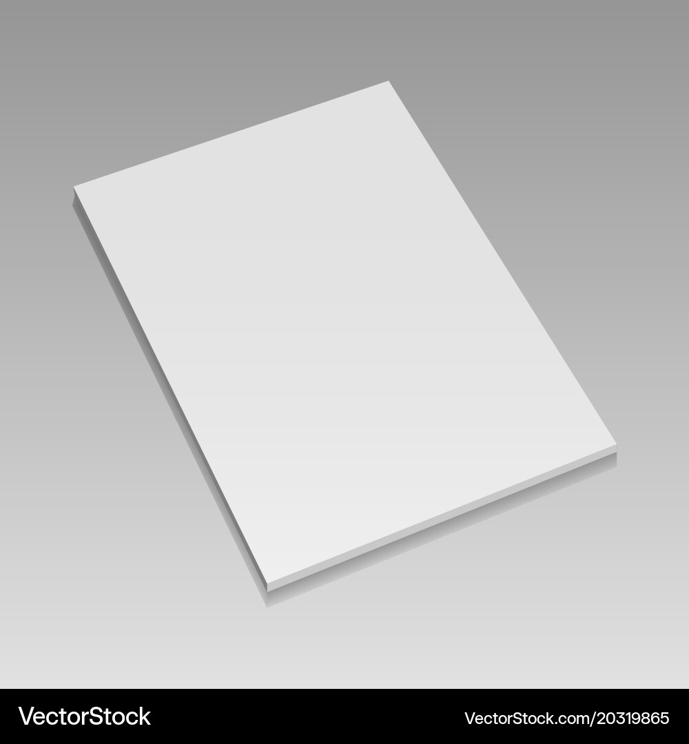 Realistic blank closed magazine mockup Royalty Free Vector