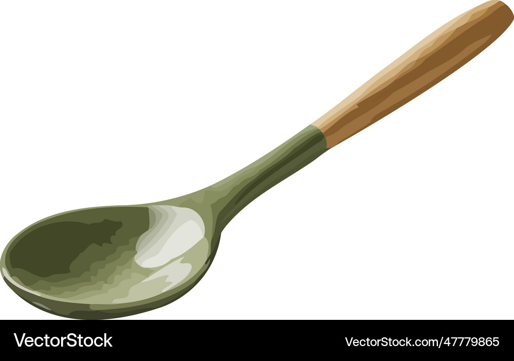 Wooden spoon kitchen equipment icon Royalty Free Vector