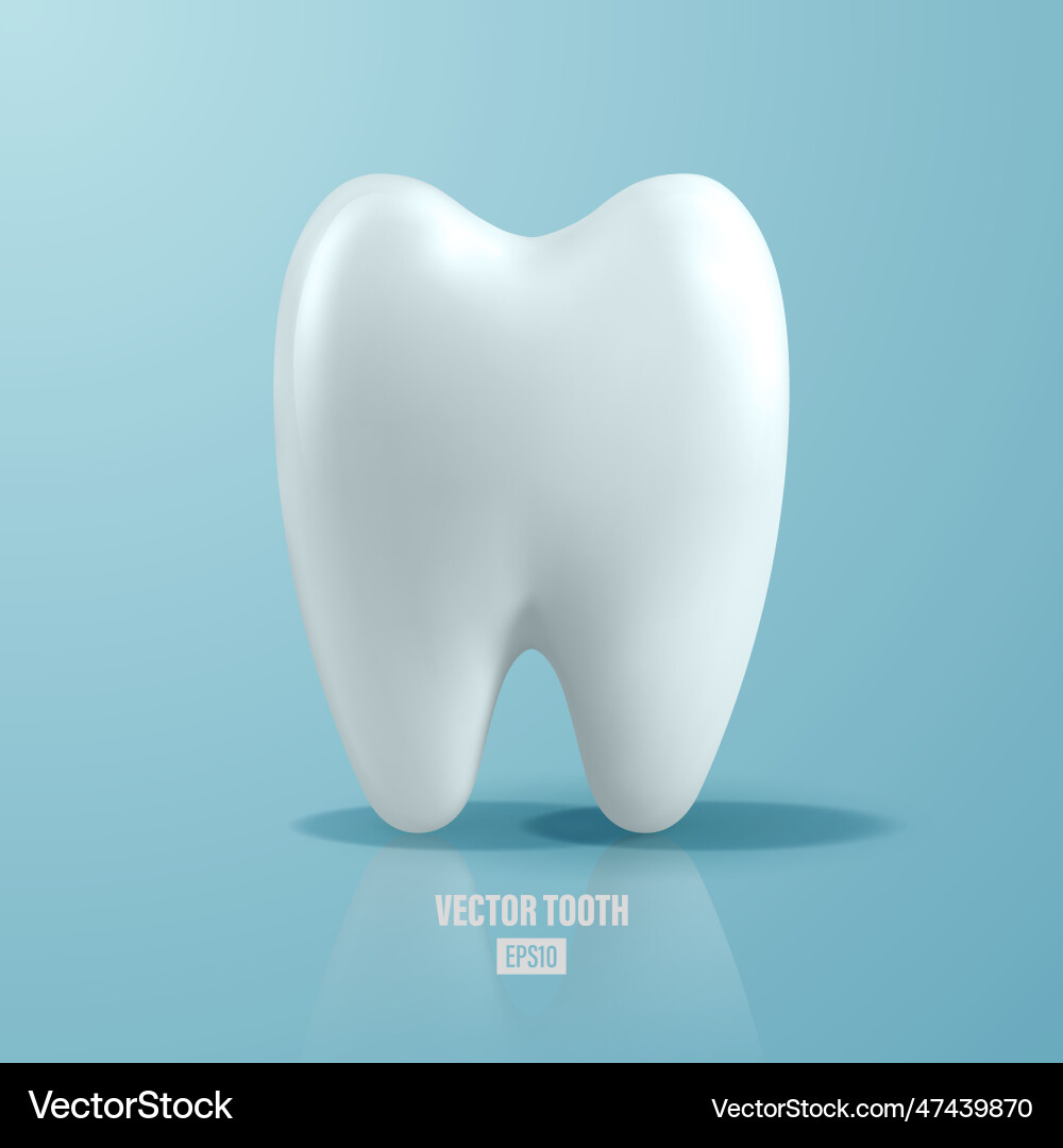 3d realistic tooth dental inspection Royalty Free Vector