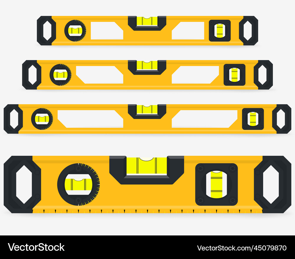 Bubble levels professional meassurement Royalty Free Vector