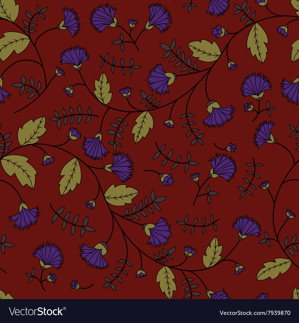 Cornflower pattern seamless texture Royalty Free Vector