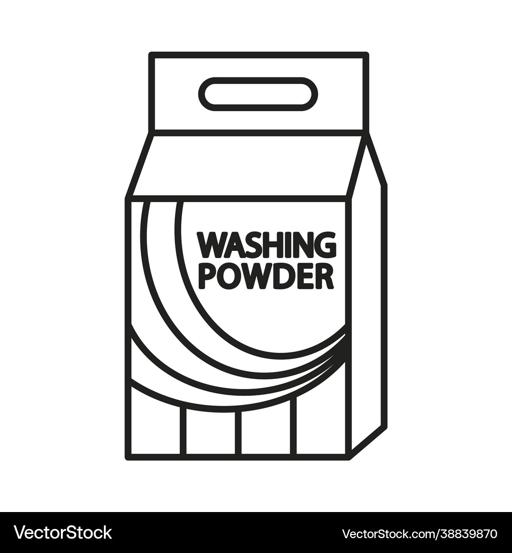 Icon is a package washing powder Royalty Free Vector Image