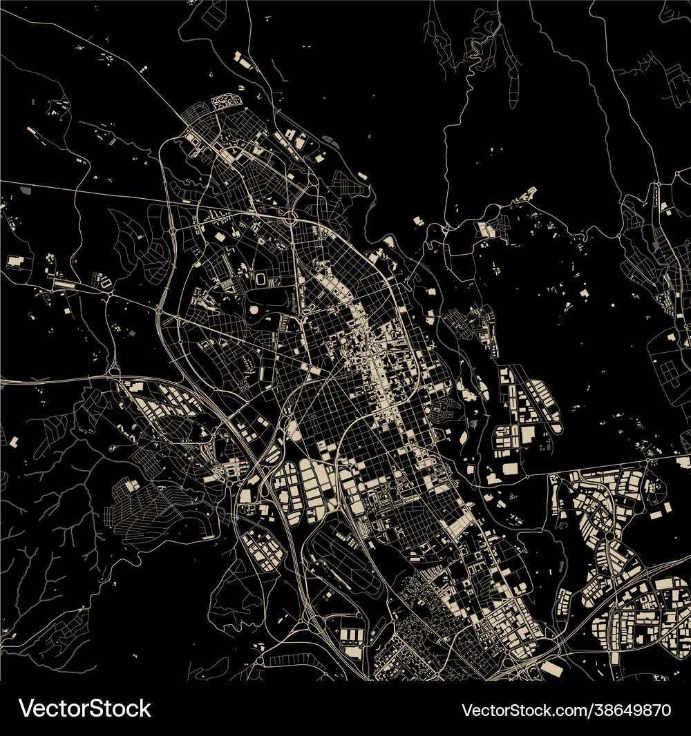 Map city sabadell spain Royalty Free Vector Image